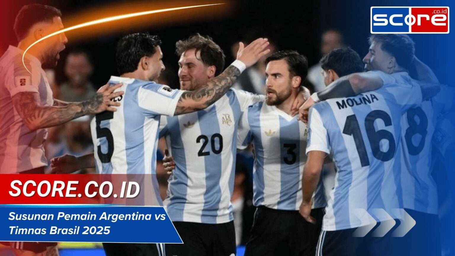 Susunan Pemain Tim Nasional Sepak Bola Argentina Vs Timnas Brasil 2025 - Score.co.id