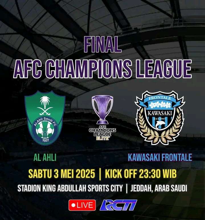 Prediksi Skor Al Ahli Vs Kawasaki Frontale: Final AFC Championship League Elite 2025 - Score.co.id